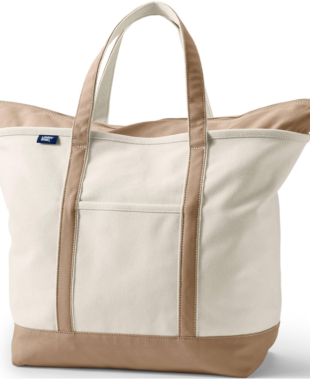 Click here for Lands End Extra Large Natural 5 Pocket Zip Top Can... prices