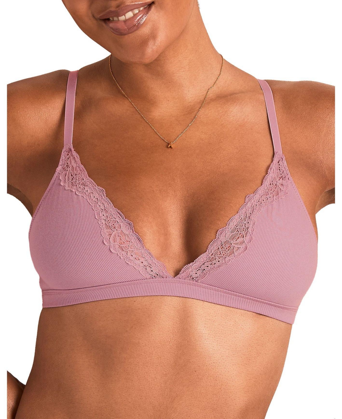 Click here for Adore Me Womens Rib Unlined Bralette Bra - Medium... prices