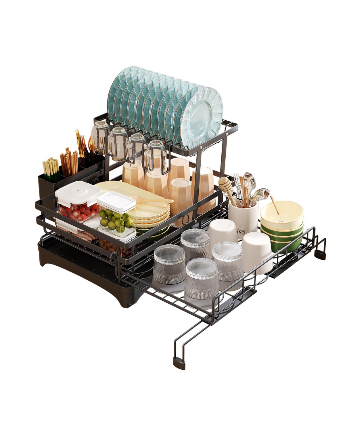 Click here for Dish Drying Rack Extendable Dish Rack with Cutlery... prices