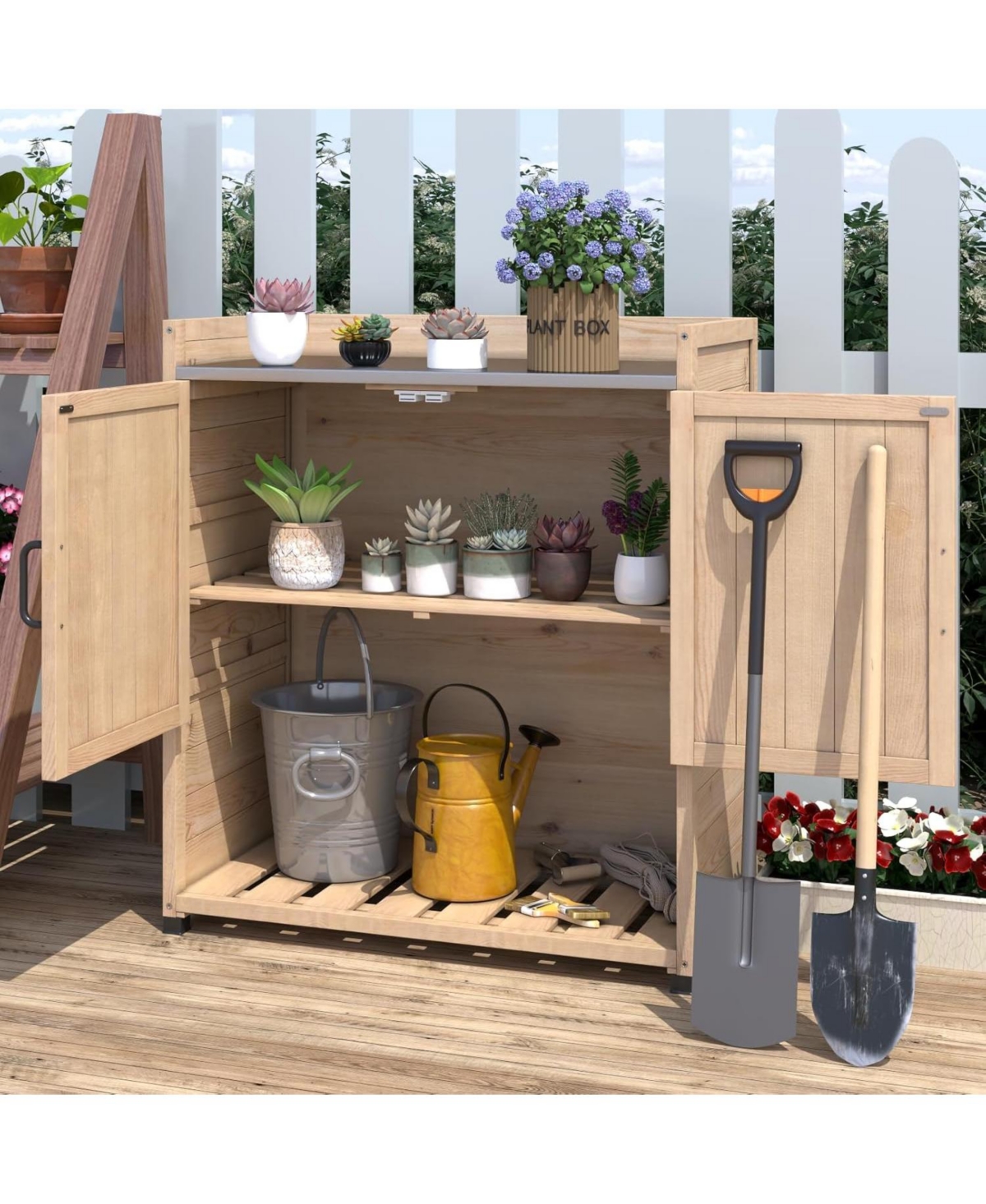 Click here for Aecojoy Potting Bench  Outdoor Wooden Storage Cabi... prices