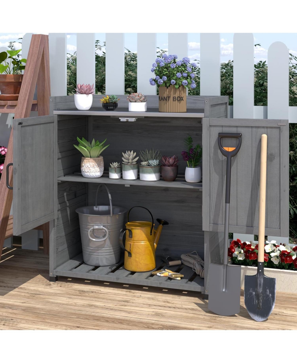 Click here for Aecojoy Potting Bench  Outdoor Wooden Storage Cabi... prices