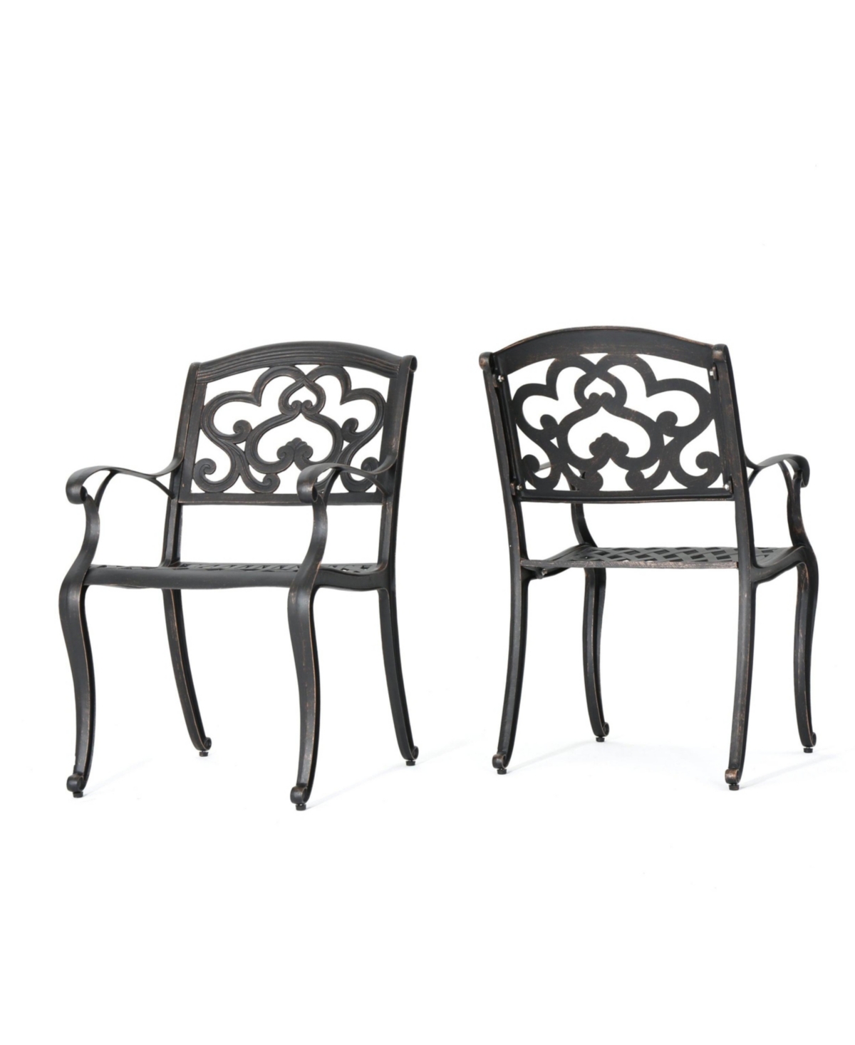 Click here for Austin Cast Aluminum Dining Chairs Set of 2 Rust-R... prices