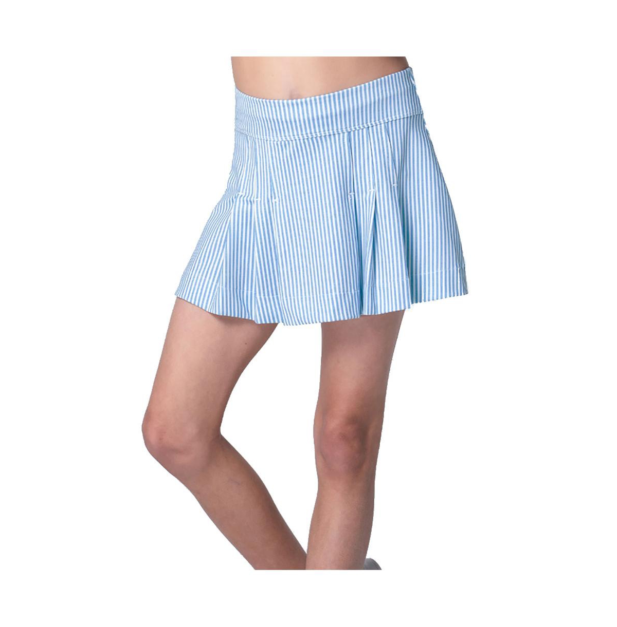 Click here for Lucky In Love Linen Stripe Pleat Girls Golf Skort... prices