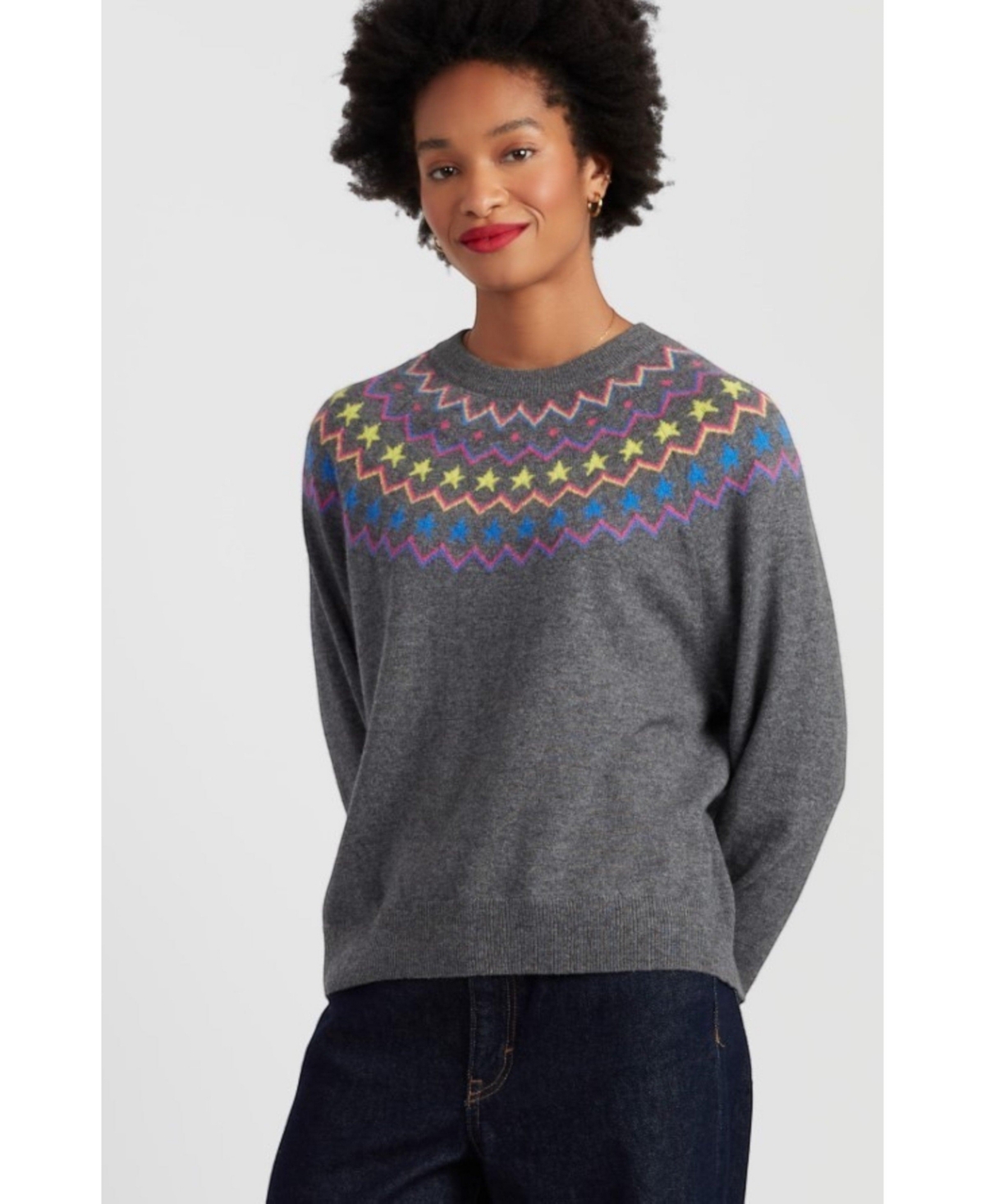 Click here for Chinti & Parker Womens Wool Cashmere Star Yoke Swe... prices