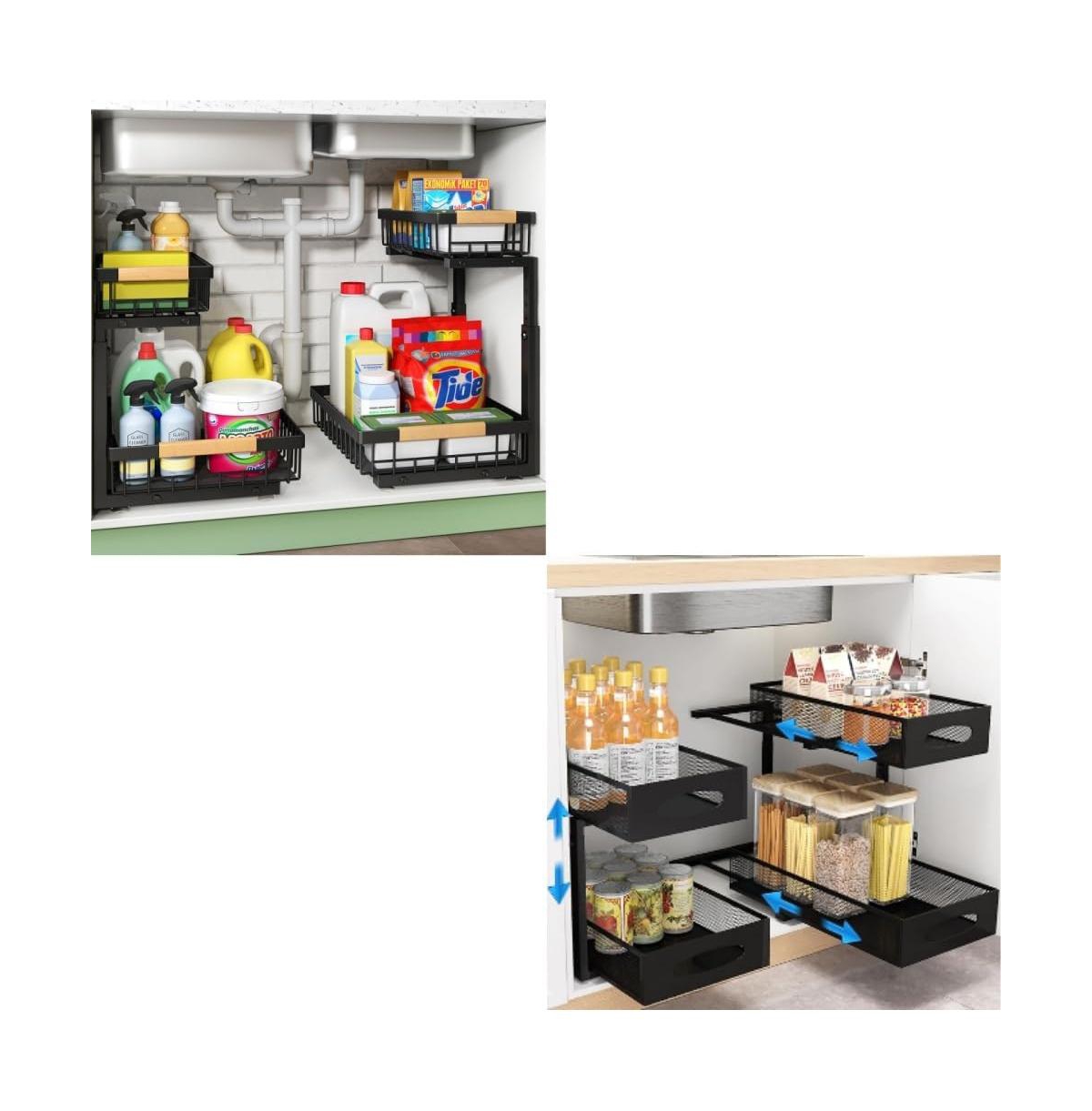 Click here for Kitstorack 2 Pack Under Sink Organizer+ 1Pack Unde... prices