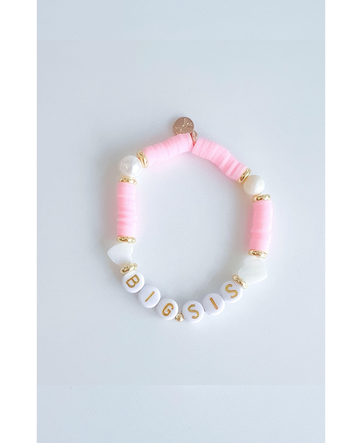 Click here for Bits & Bows Girls Sis Bracelet in Pink prices
