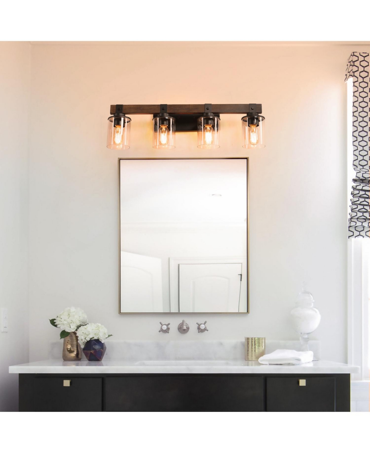 Click here for Streamdale Furniture 4-Lights Farmhouse Vanity Lig... prices