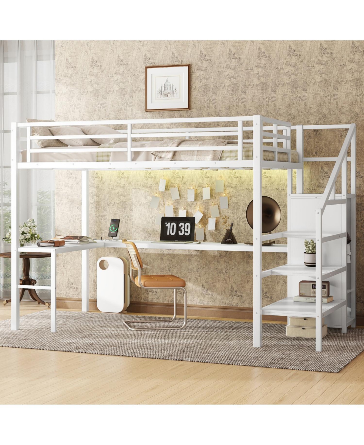 Click here for Streamdale Furniture Loft Bed with Desk Wardrobe S... prices