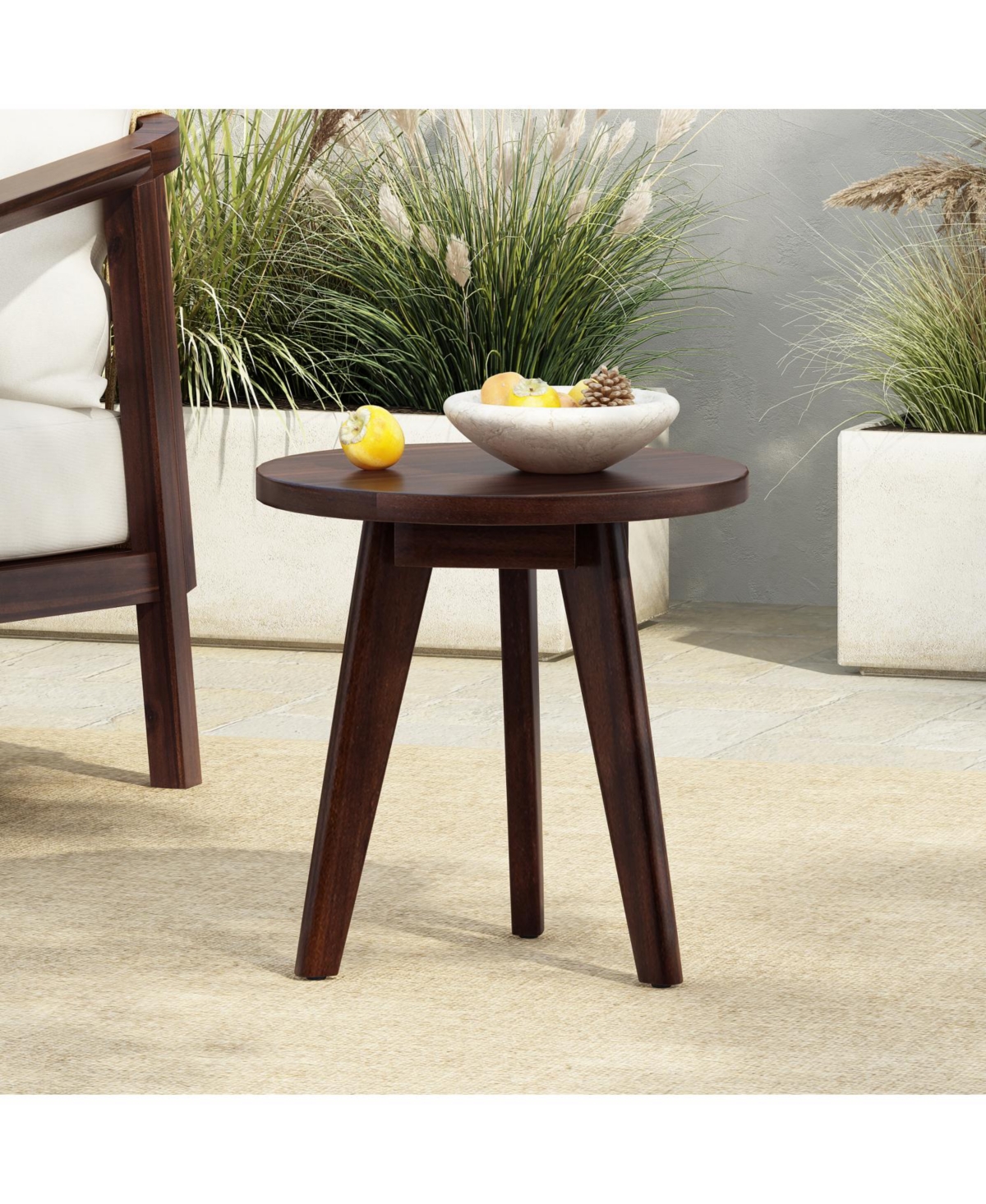 Click here for Streamdale Funky Mod Acacia End Table - Dark brown prices