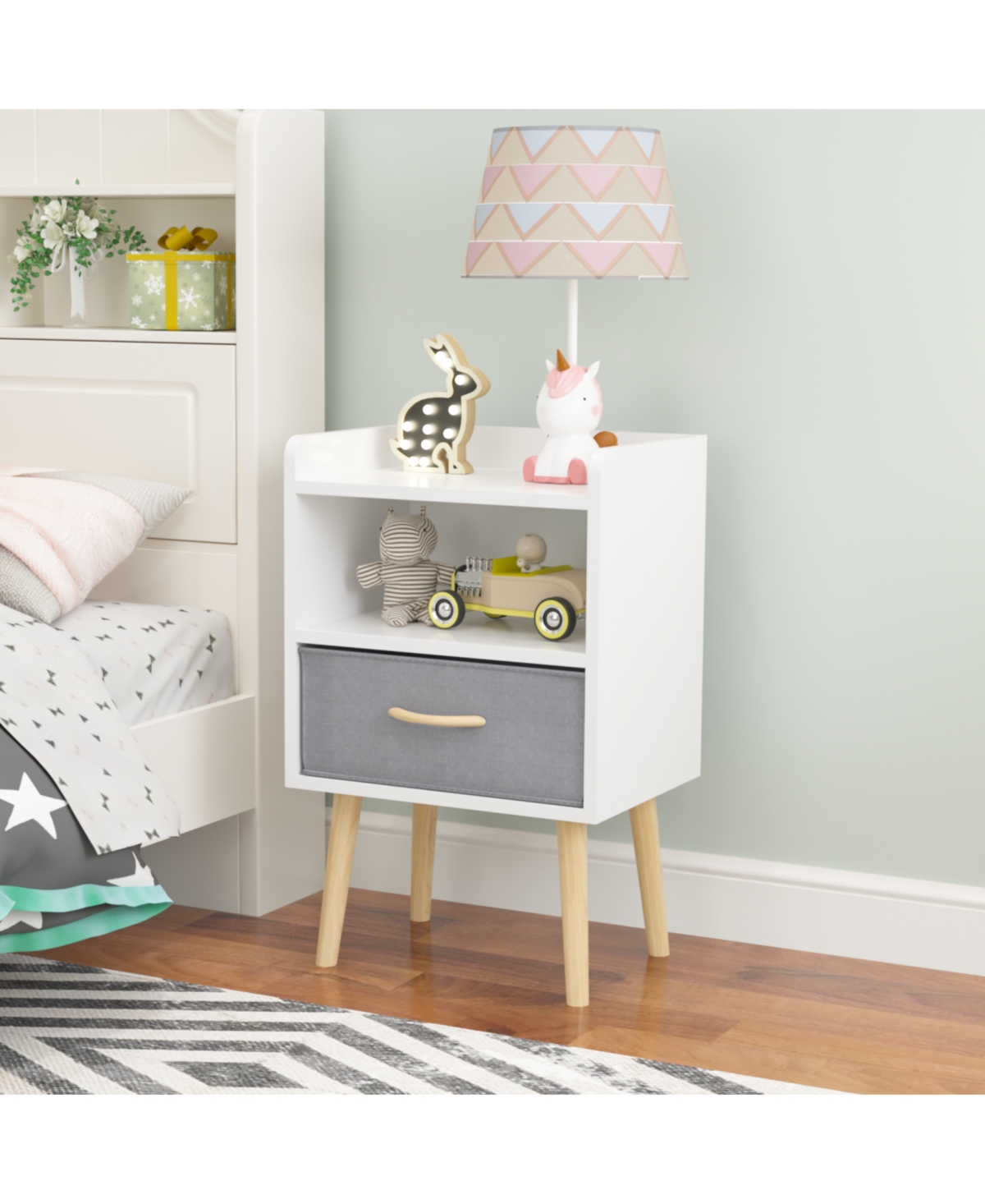 Click here for Streamdale FurnitureNightstand with Fabric Drawer... prices