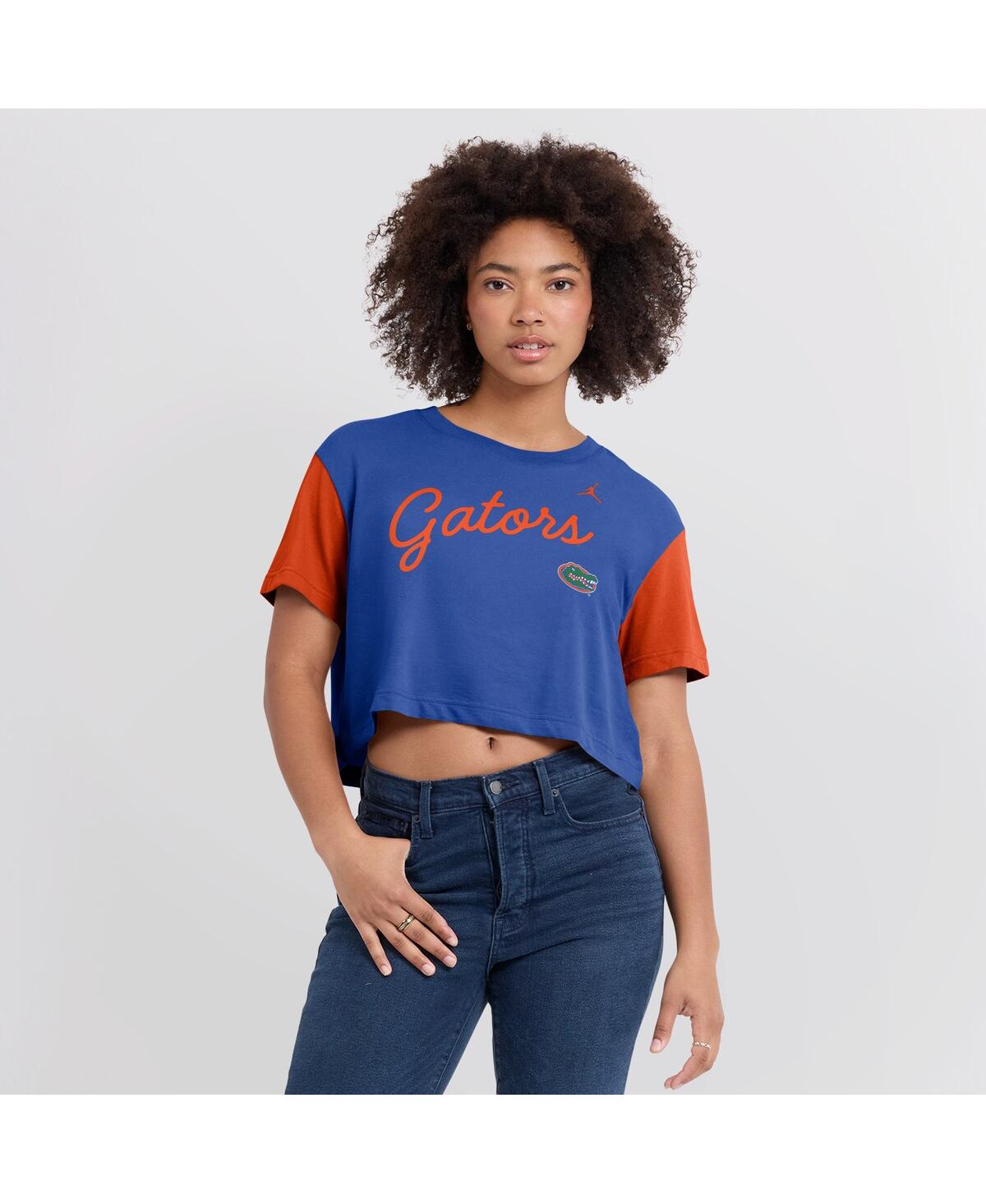 Click here for Jordan Womens Royal/Orange Florida Gators Color-Bl... prices