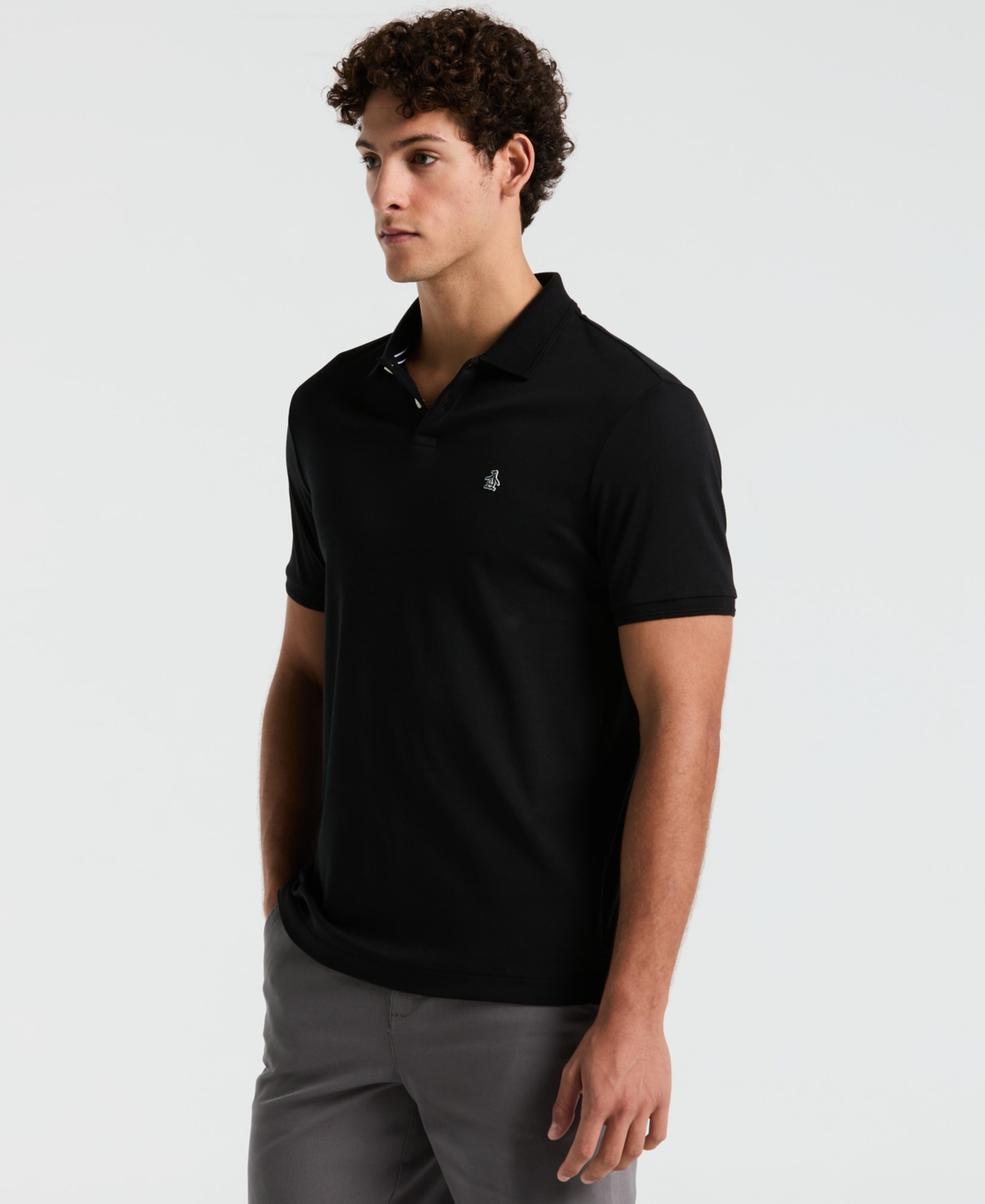 Original Penguin Mens Daddy Short Sleeve Polo Shirt - True Black