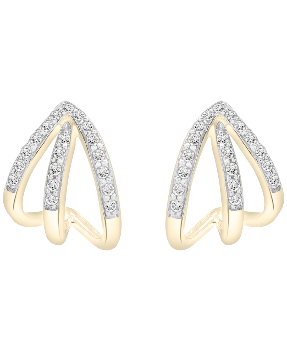 Click here for Wrapped Diamond Claw Stud Earrings (1/6 ct. t.w.)... prices