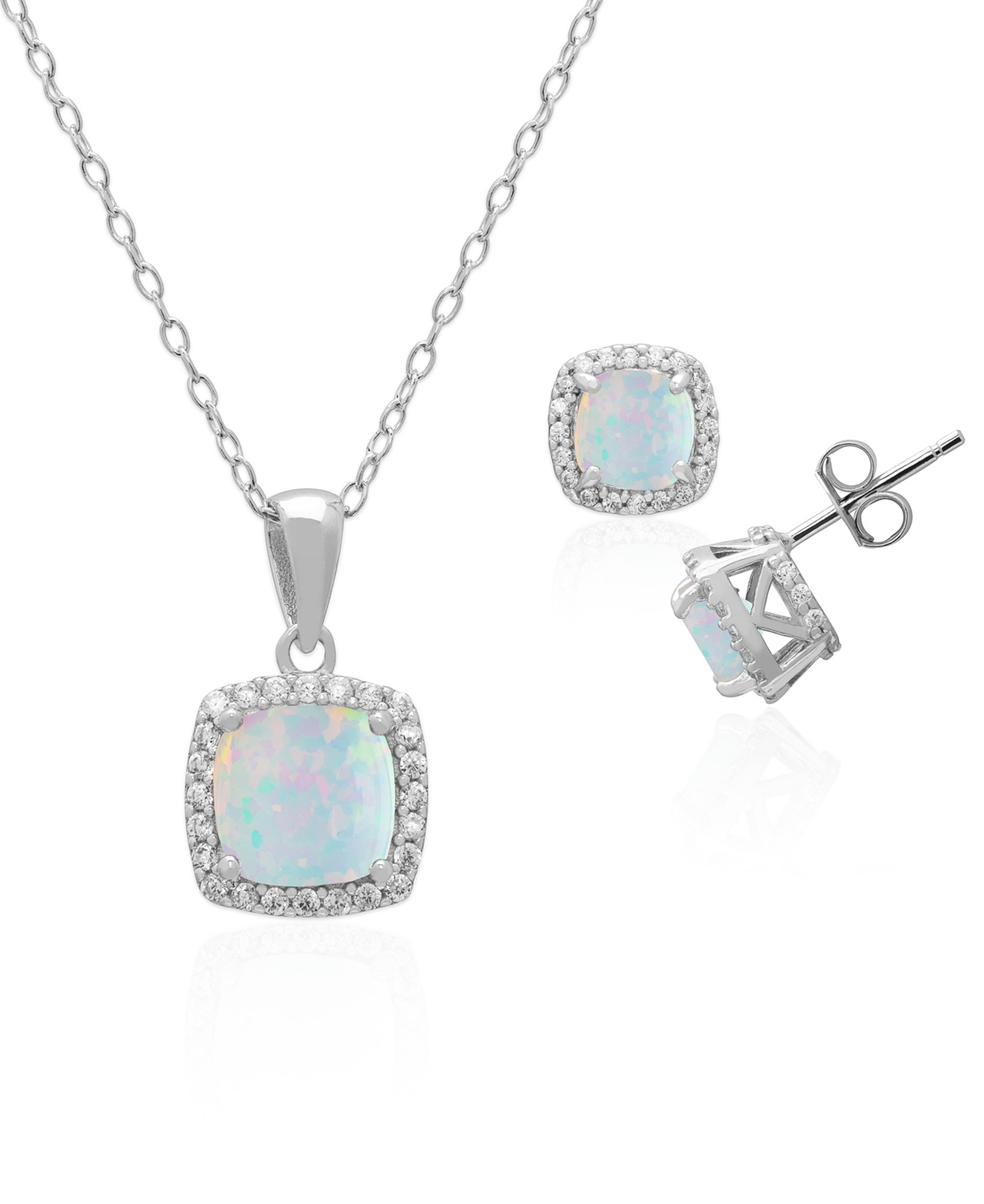 Click here for Macys 2-Piece Set Lab Grown White Opal (2 ct. t.w.... prices