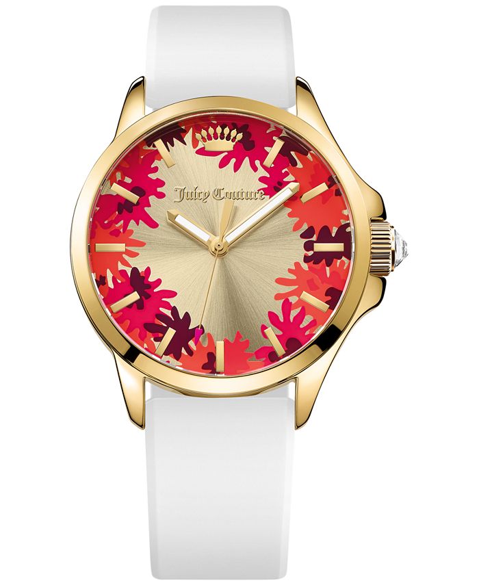 Juicy Couture Women's Jetsetter White Silicone Strap Watch 38mm 1901387 ...