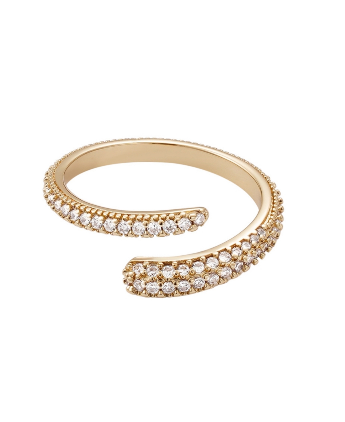 Click here for Adornia Gold Cubic Zirconia Overlapping Pave Bands... prices