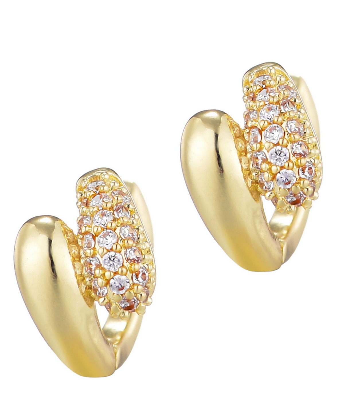 Click here for Adornia Gold Cubic Zirconia Double Band Hoop Huggi... prices
