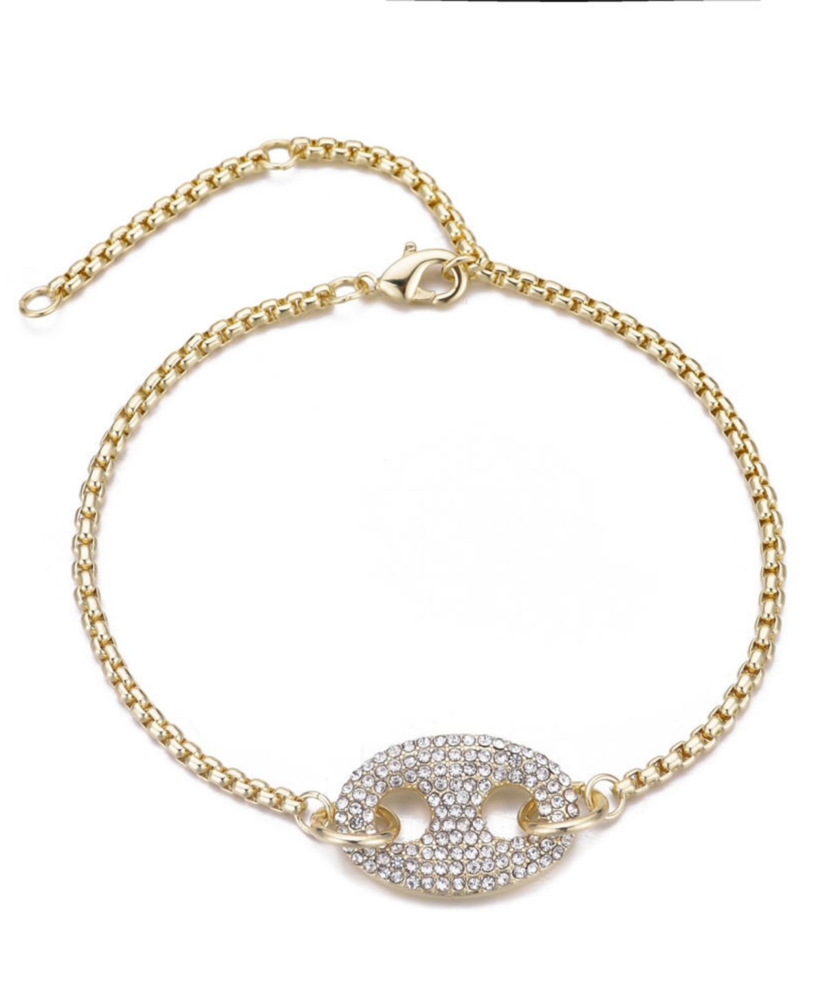 Click here for Adornia Gold Plated Crystal Mariner Link Bracelet... prices