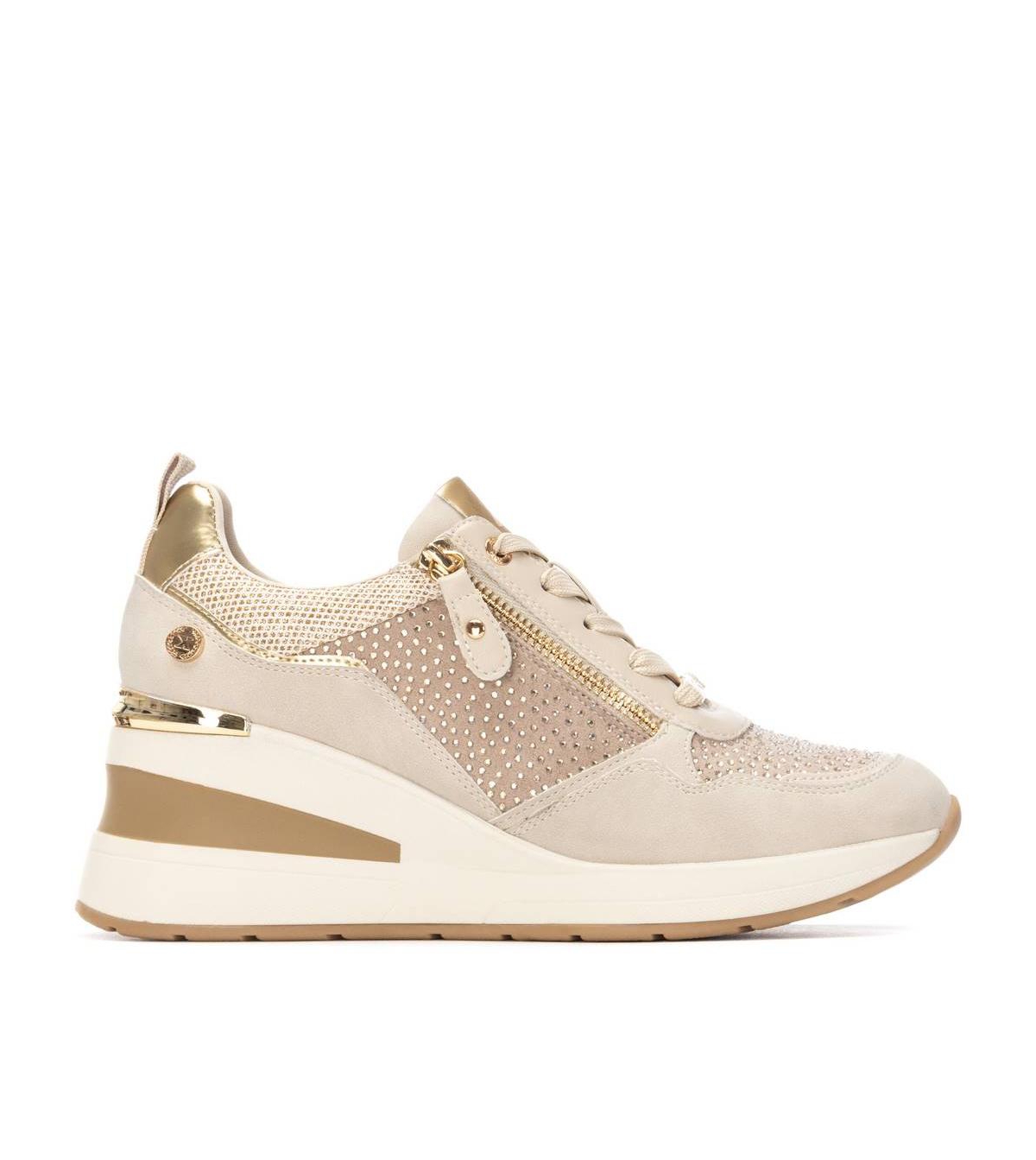 Click here for Womens Suede Wedge Sneakers By Xti - Beige prices
