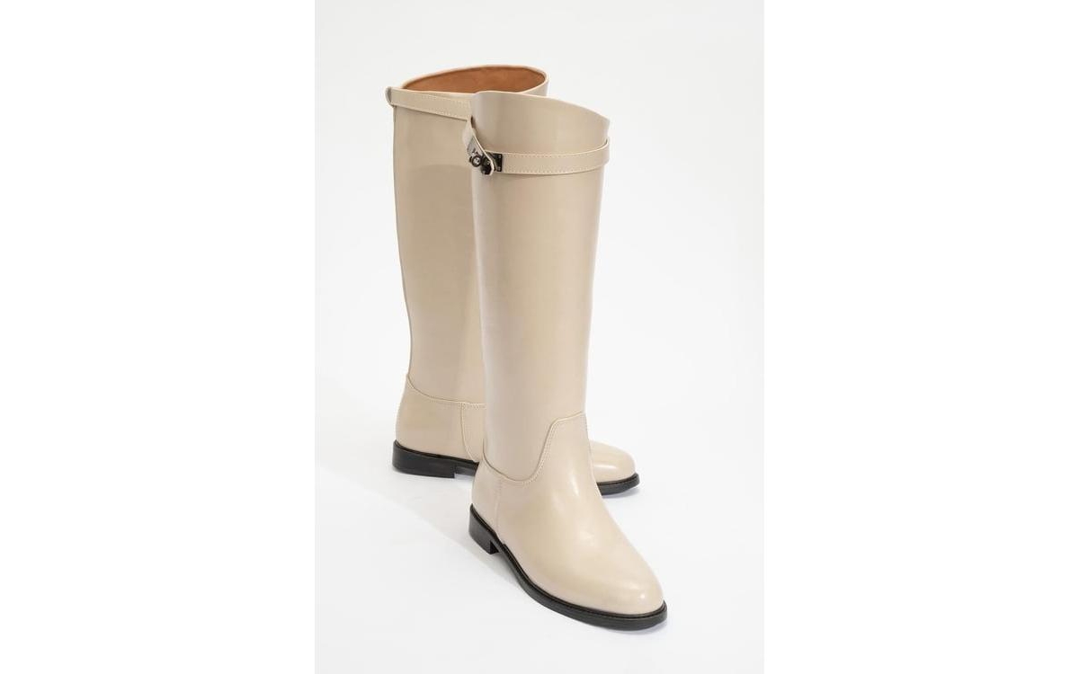 Click here for Prologue Shoes Yoko Knee High Boot (Women) - Beige... prices