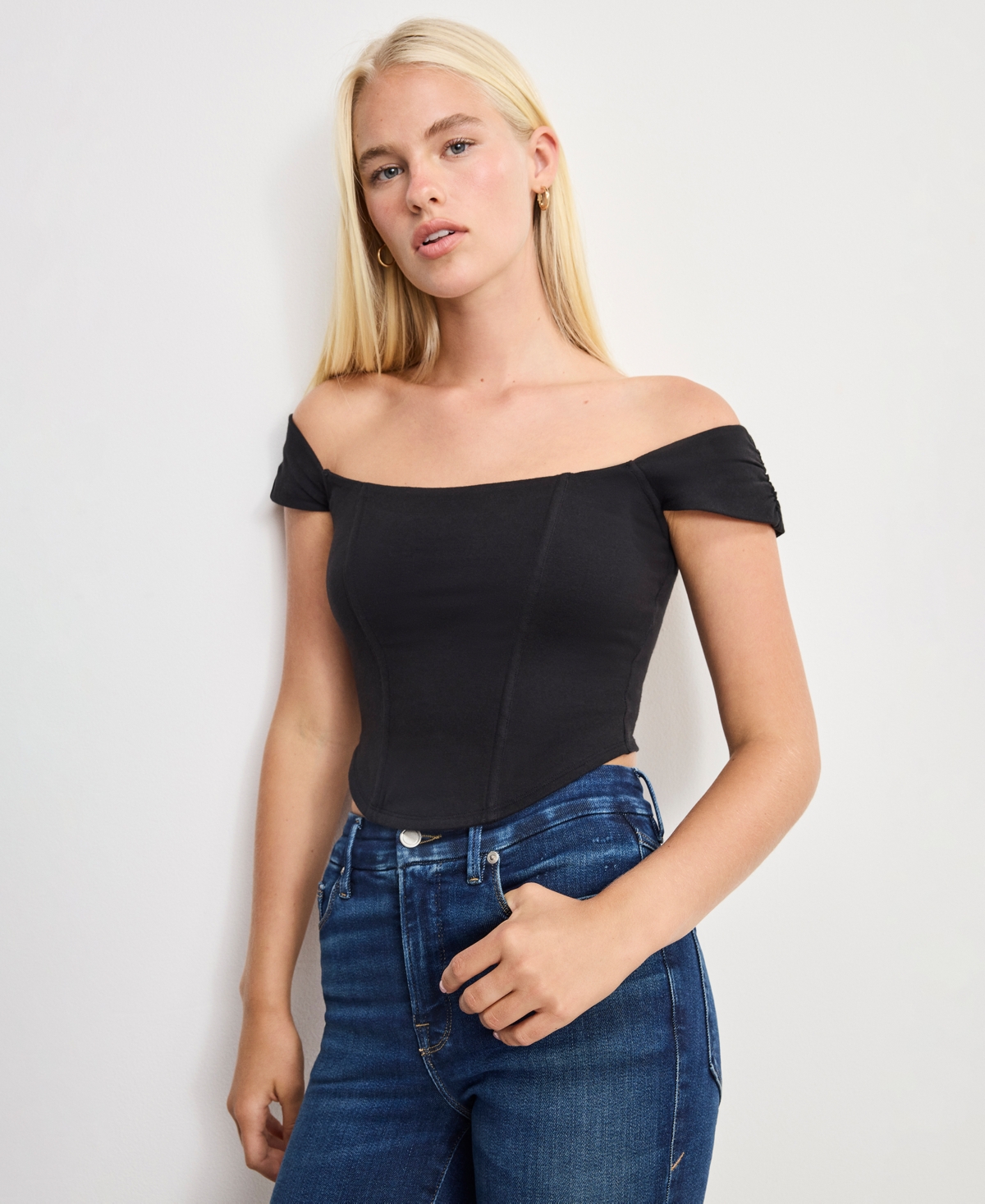 Click here for Good American Womens Dolly Joleans Cropped Corset... prices