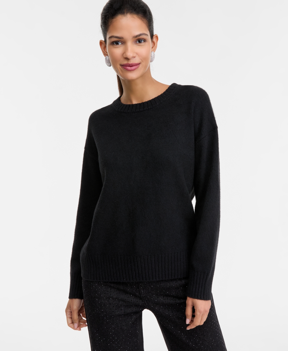 Click here for I.n.c. International Concepts Womens Ribbed-Trim C... prices