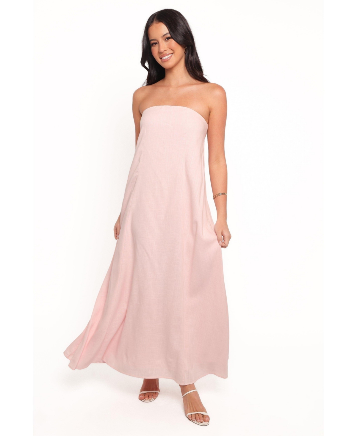 Petal and Pup Womens Bethany Strapless Midi Dress - Rosewater - Rosewater