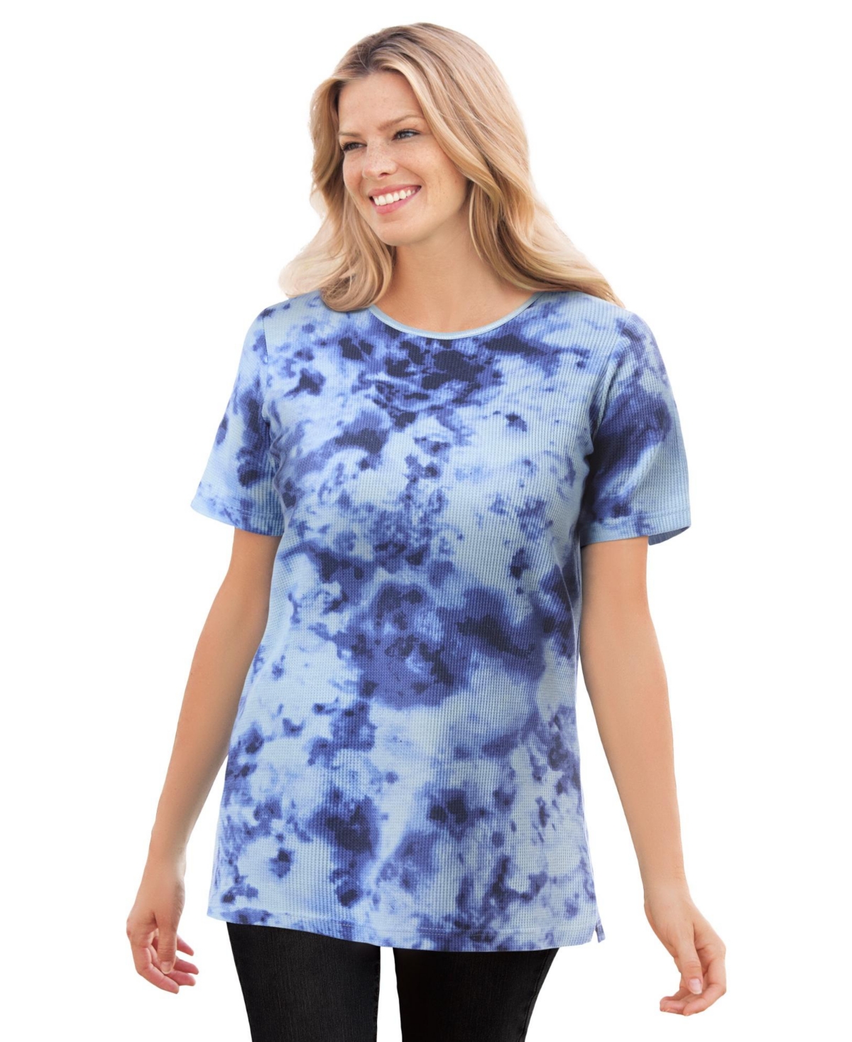 Click here for Woman Within Plus Size Within Waffle Thermal Satin... prices