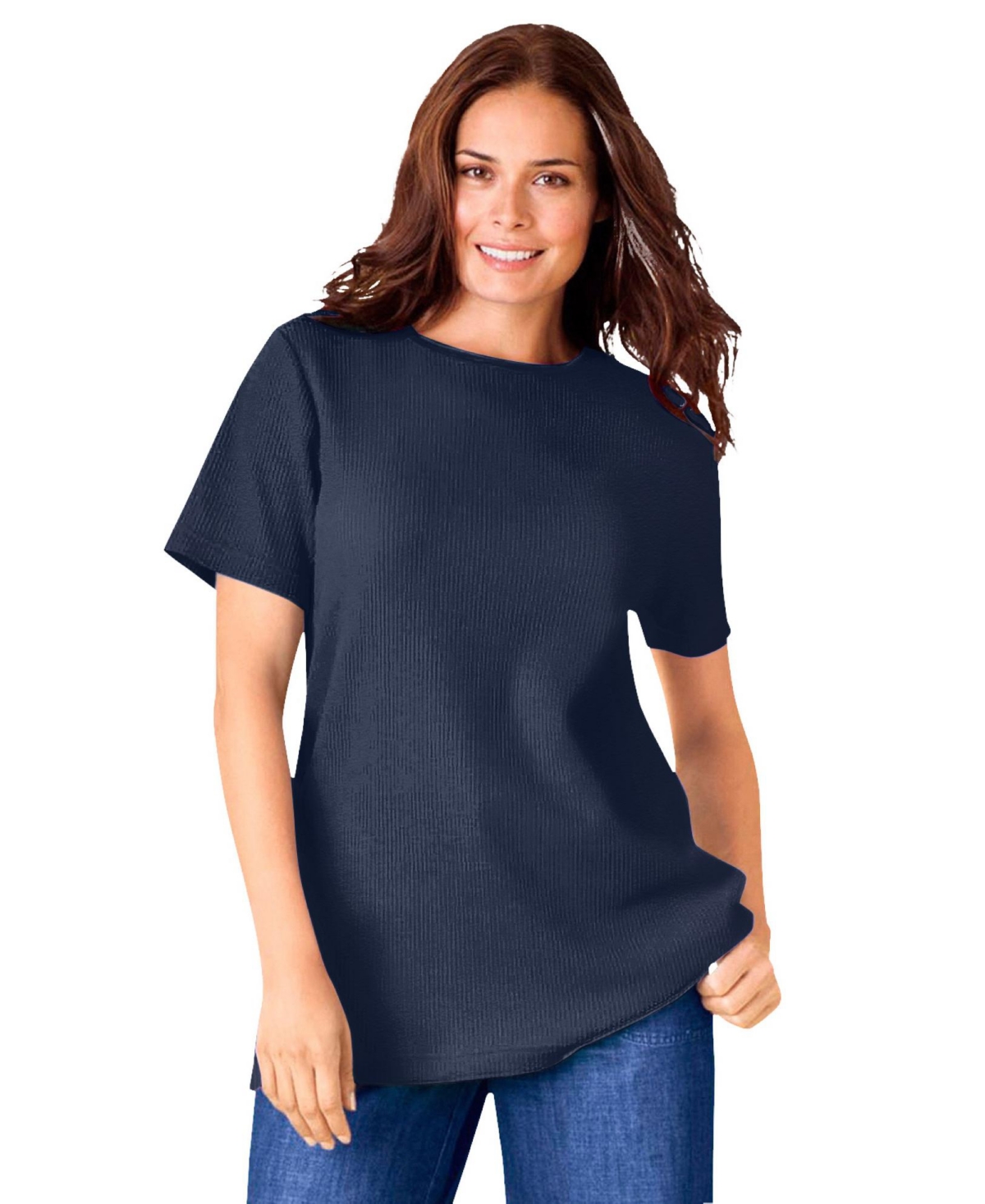 Click here for Woman Within Plus Size Within Waffle Thermal Satin... prices