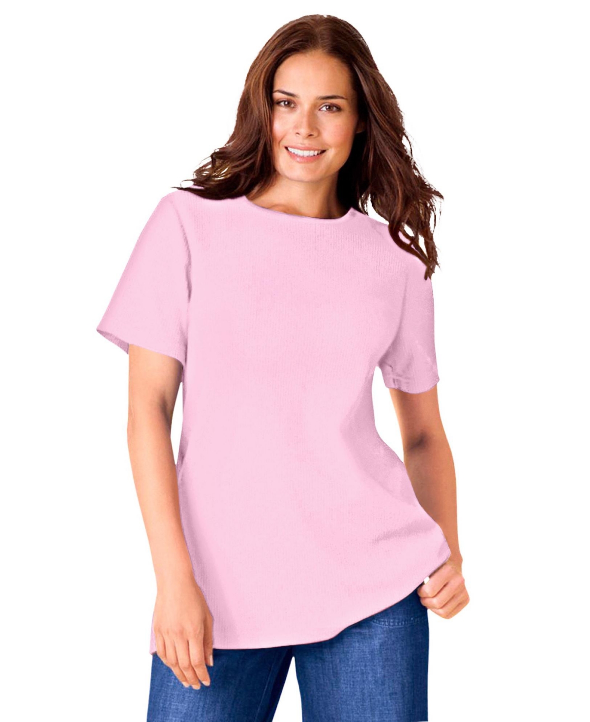 Click here for Woman Within Plus Size Within Waffle Thermal Satin... prices