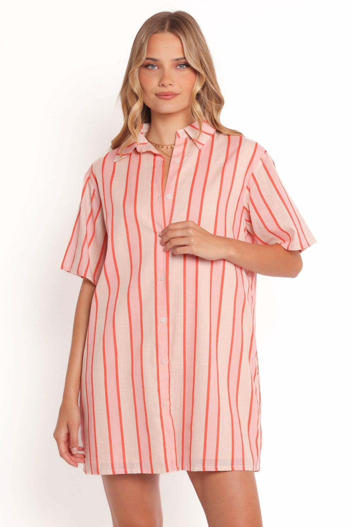 Petal and Pup Norah Mini Dress - Pink Stripe - Pink stripe