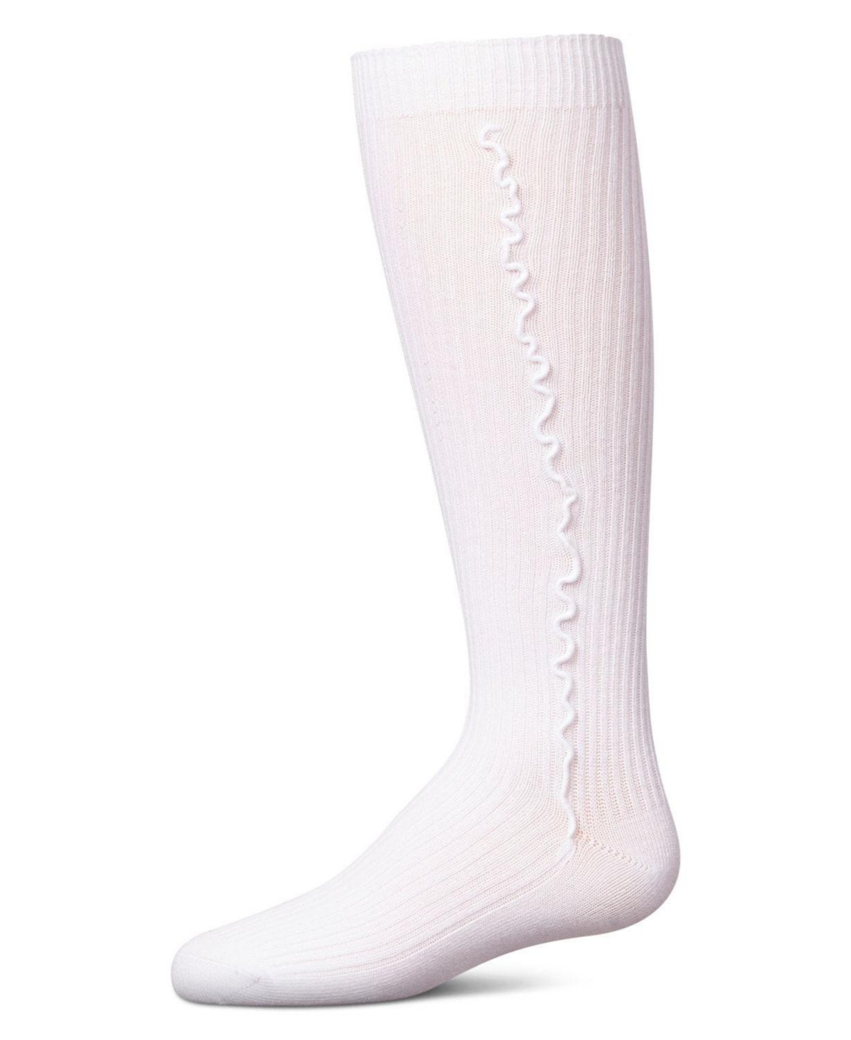 Click here for Memoi Little Girls Ribbed Cotton-Rich Knee Sock wi... prices