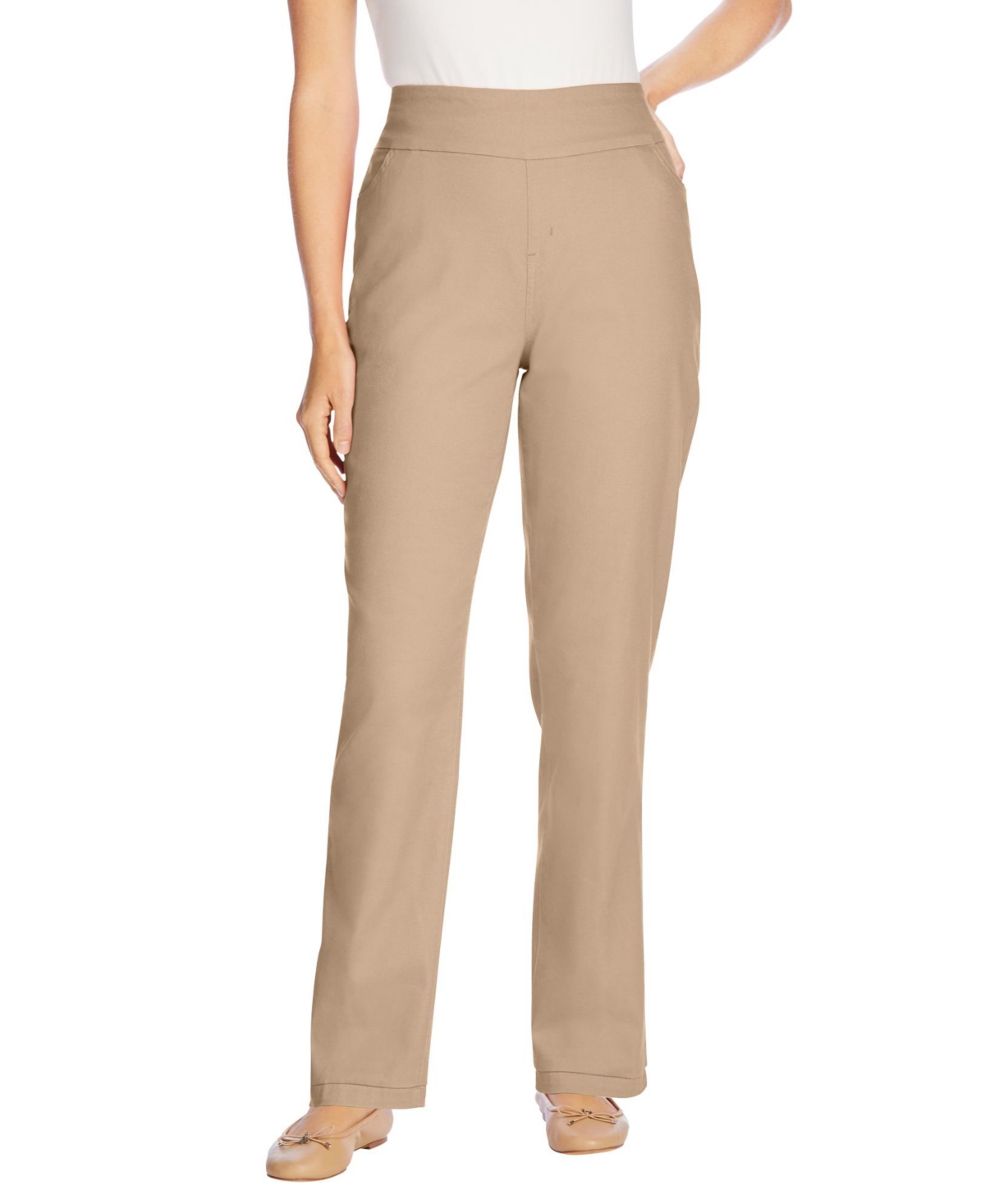 Click here for Woman Within Womens Within Flex-Fit Pull-On Straig... prices