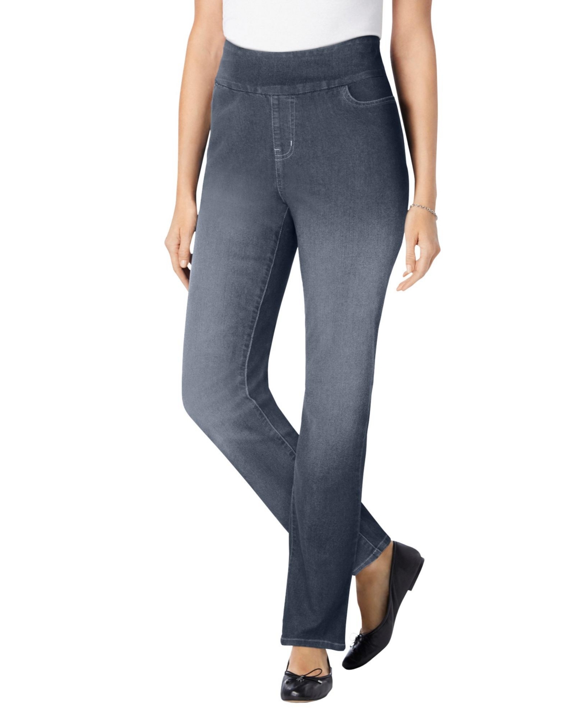 Click here for Woman Within Womens Within Flex-Fit Pull-On Straig... prices