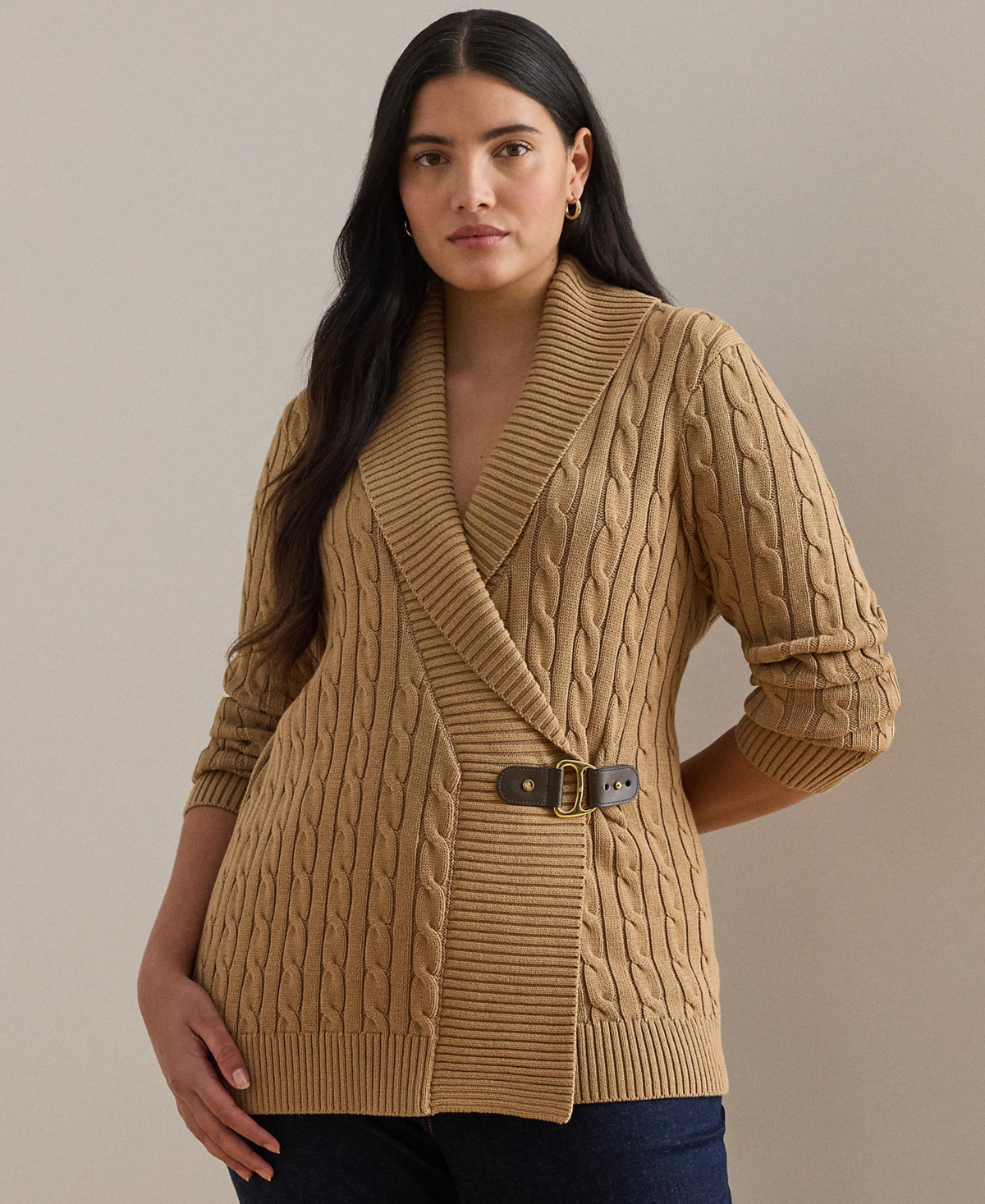 Click here for Lauren Ralph Lauren Plus Size Long-Sleeve Buckled... prices