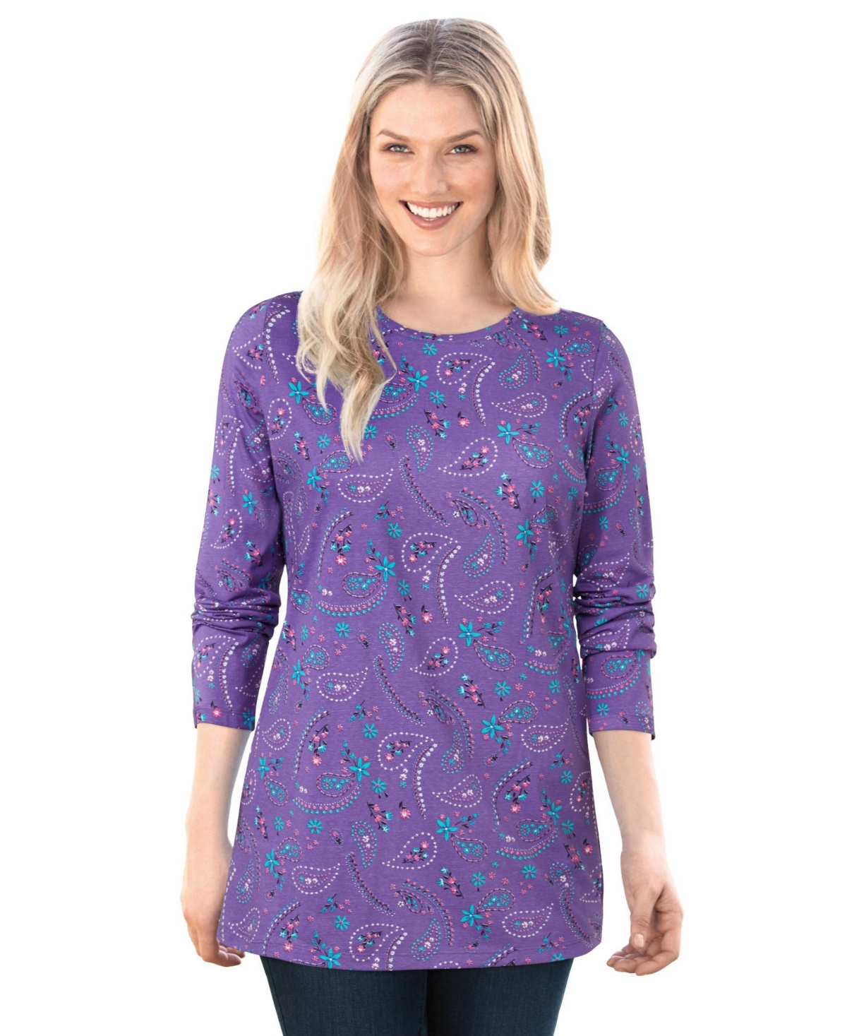 Click here for Woman Within Plus Size Within Perfect Printed Long... prices