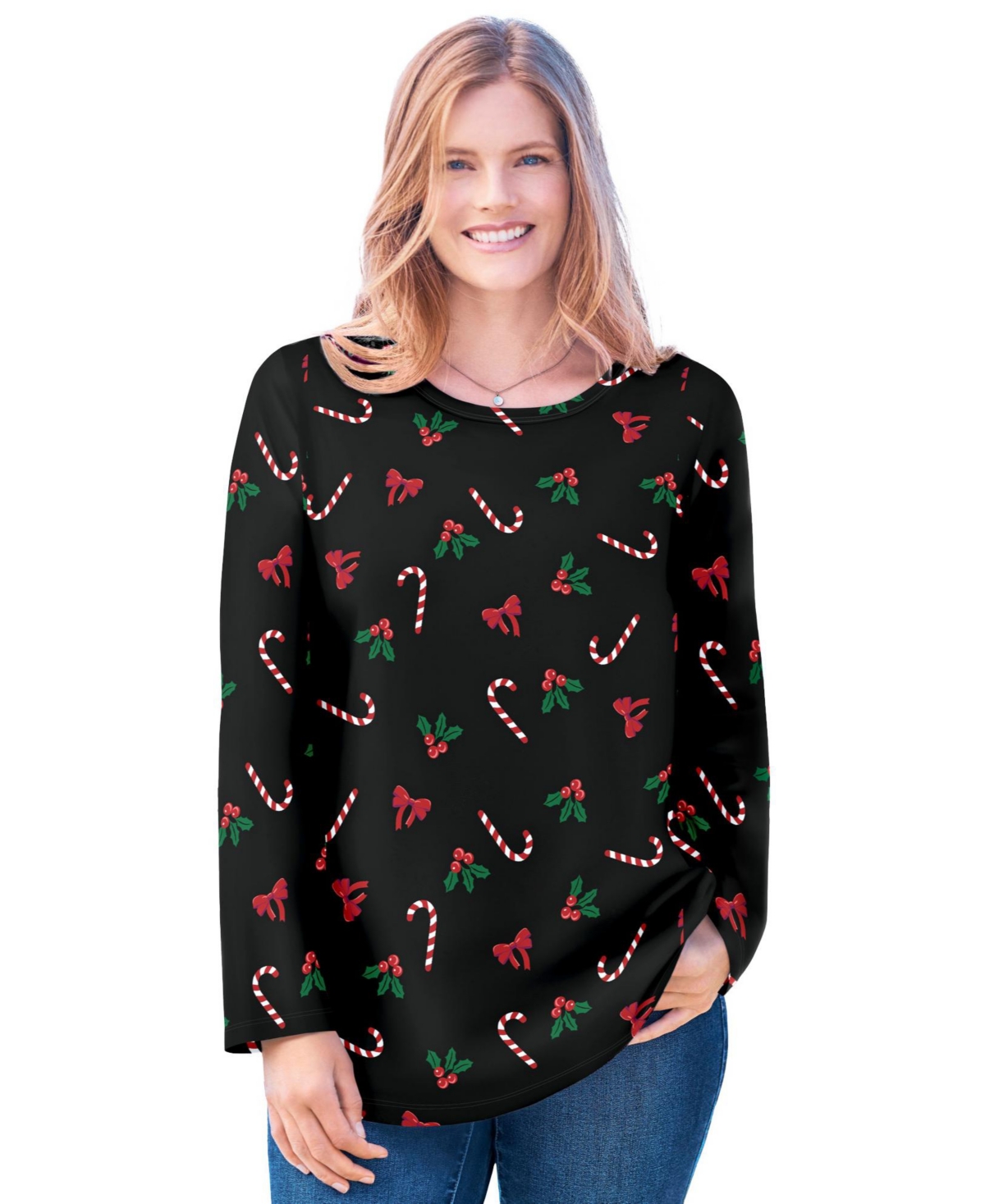 Click here for Woman Within Plus Size Within Perfect Printed Long... prices