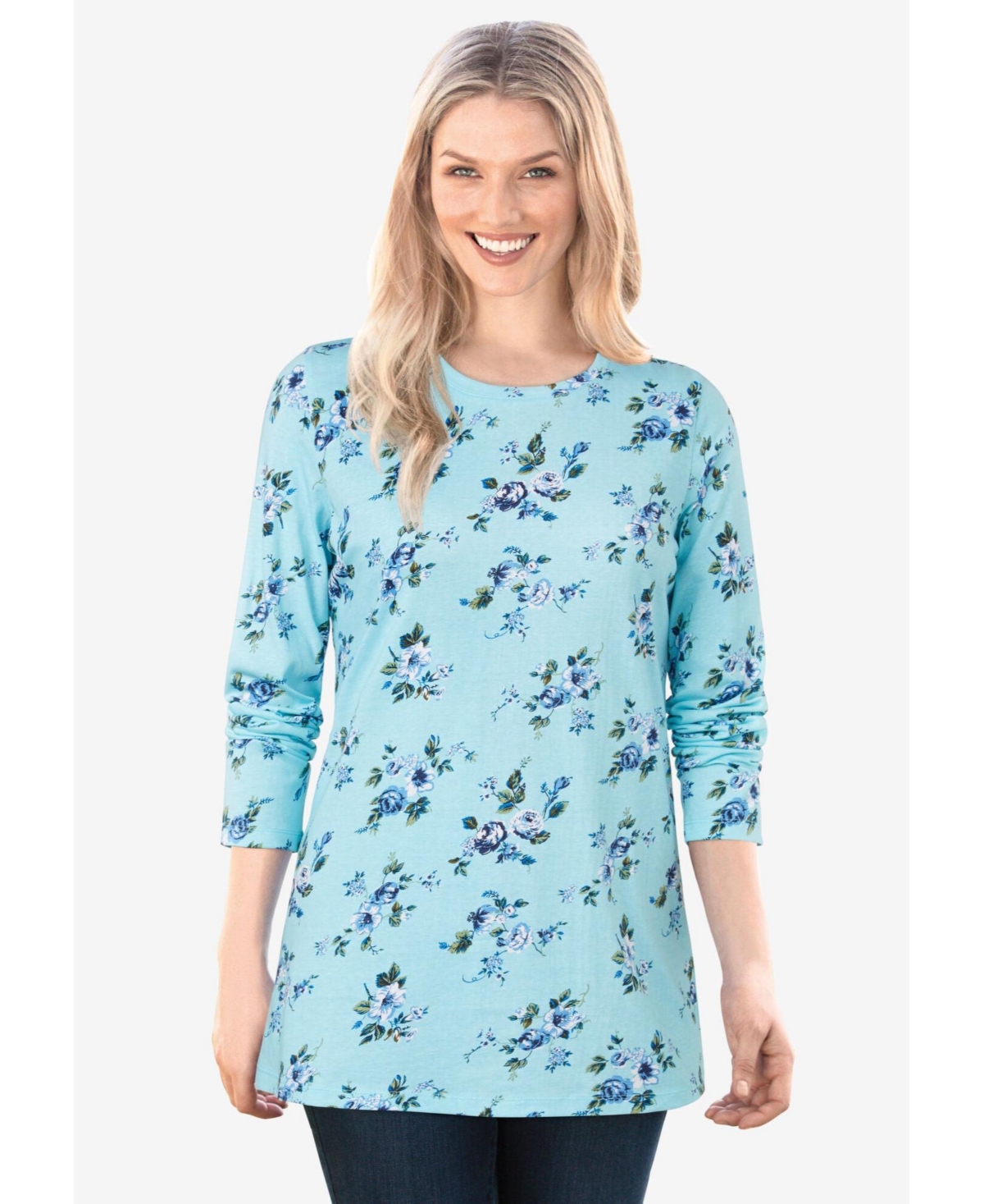 Click here for Woman Within Plus Size Within Perfect Printed Long... prices