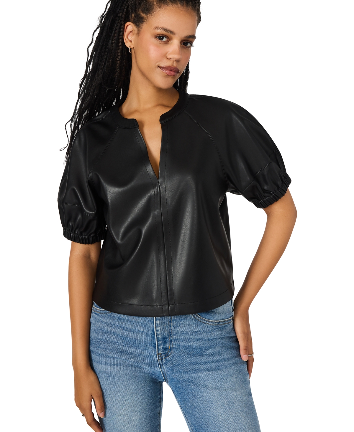 Click here for Bb Dakota Womens Roxanne Balloon Sleeve Top - Blac... prices