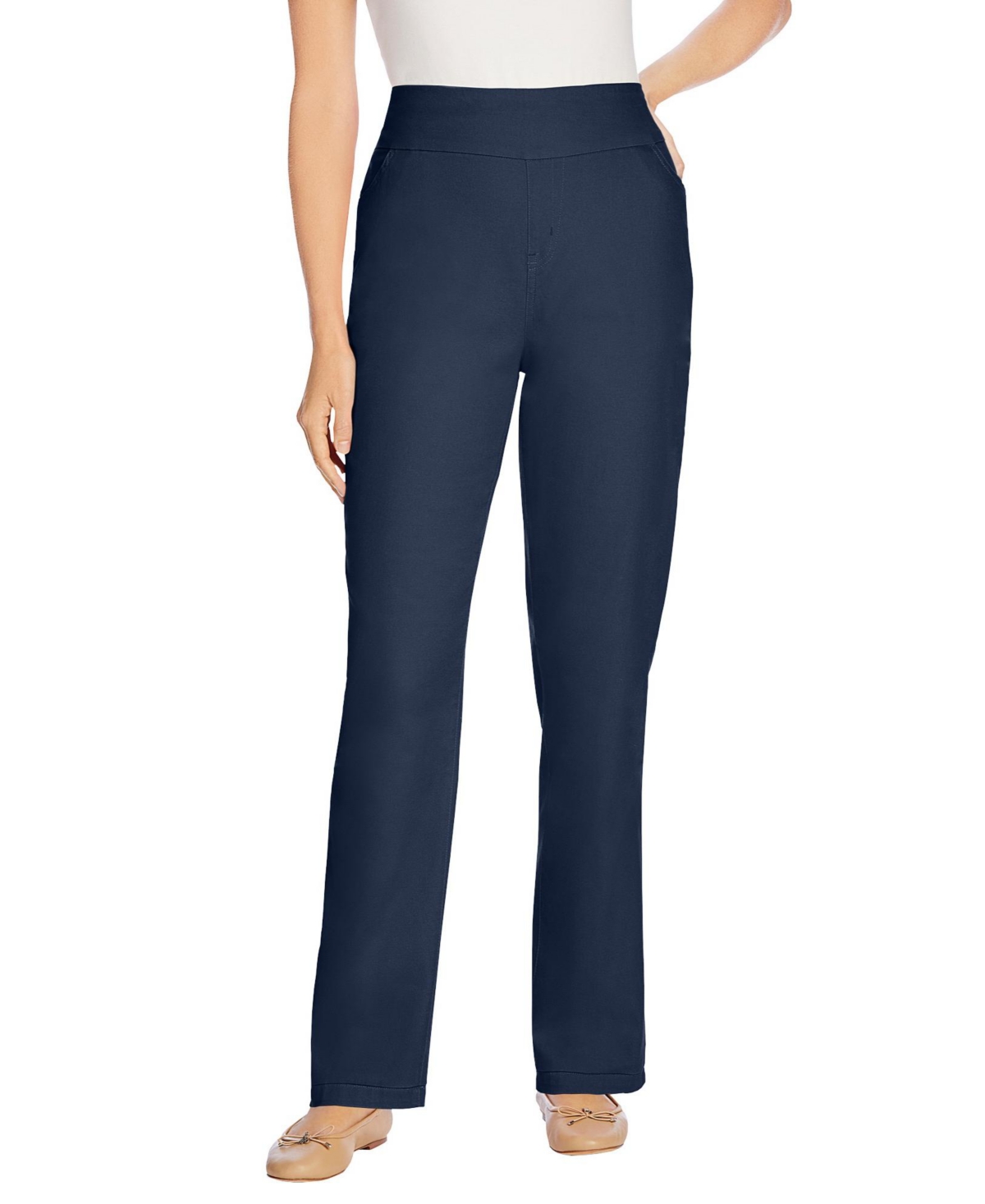 Click here for Woman Within Womens Within Flex-Fit Pull-On Straig... prices