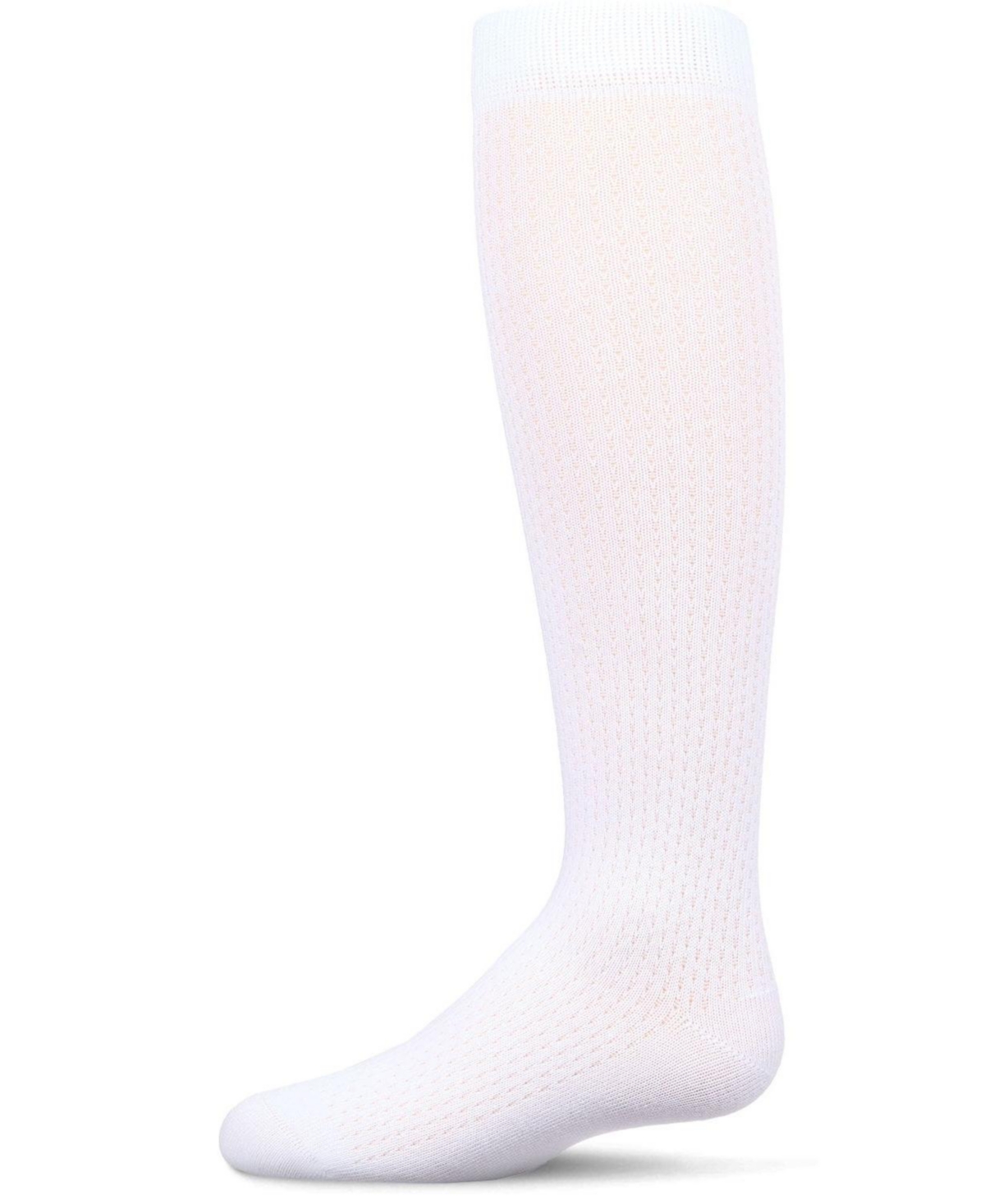 Click here for MeMoi Big Girls Pointelle Dot Knee High Socks - Wh... prices
