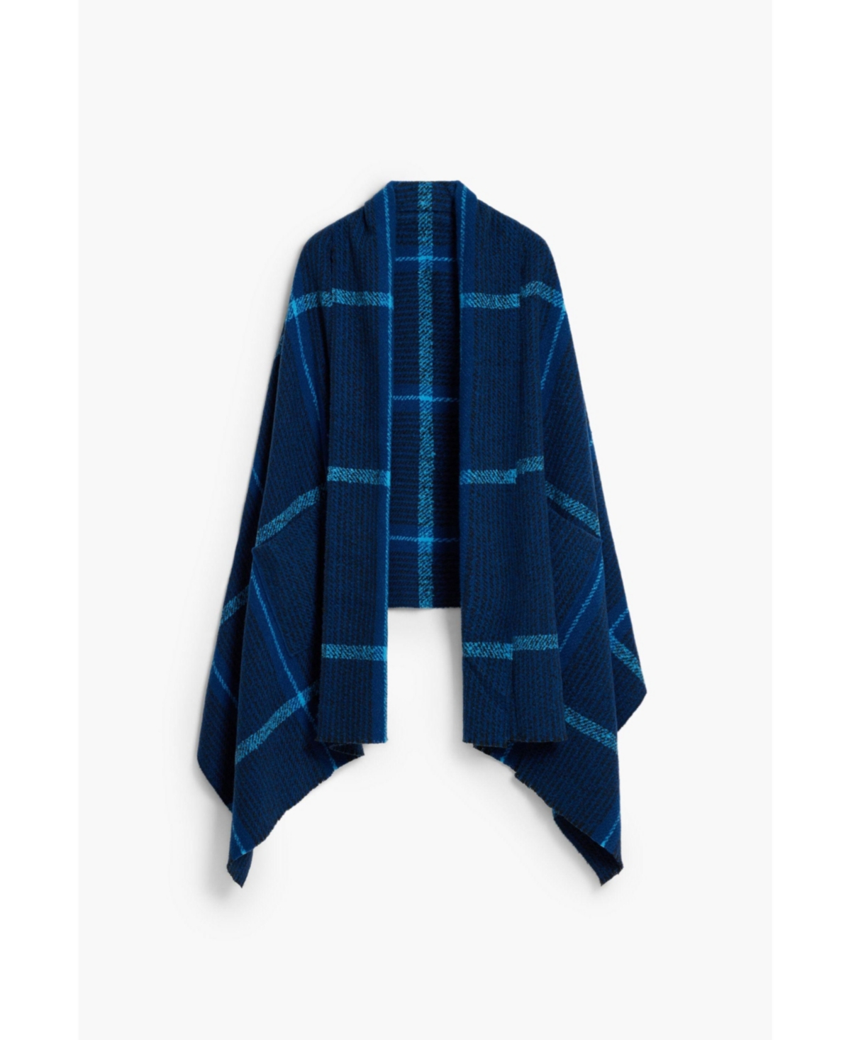 Click here for Desigual Womens Checkered cape scarf - Klein blue prices