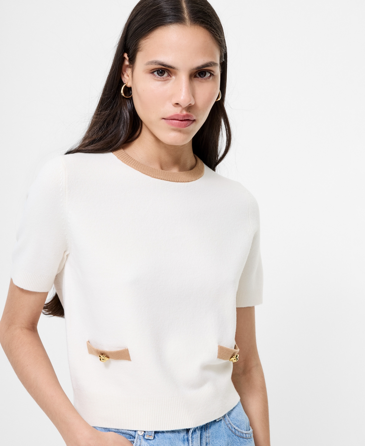 Click here for French Connection Womens Babysoft Short-Sleeve Top... prices