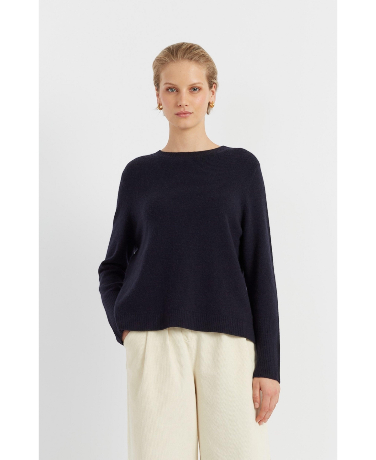 Click here for Chinti & Parker Womens Cashmere Boxy Sweater - Nav... prices