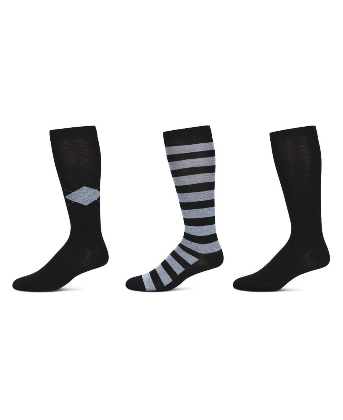 Click here for Memoi Big Girls 3 Pair Pack Soft Stripe Knee High... prices