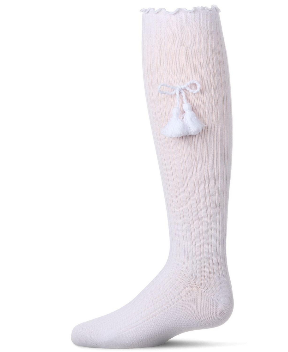 Click here for MeMoi Big Girls Cotton-Rich Tassle-Bow-Trimmed Let... prices