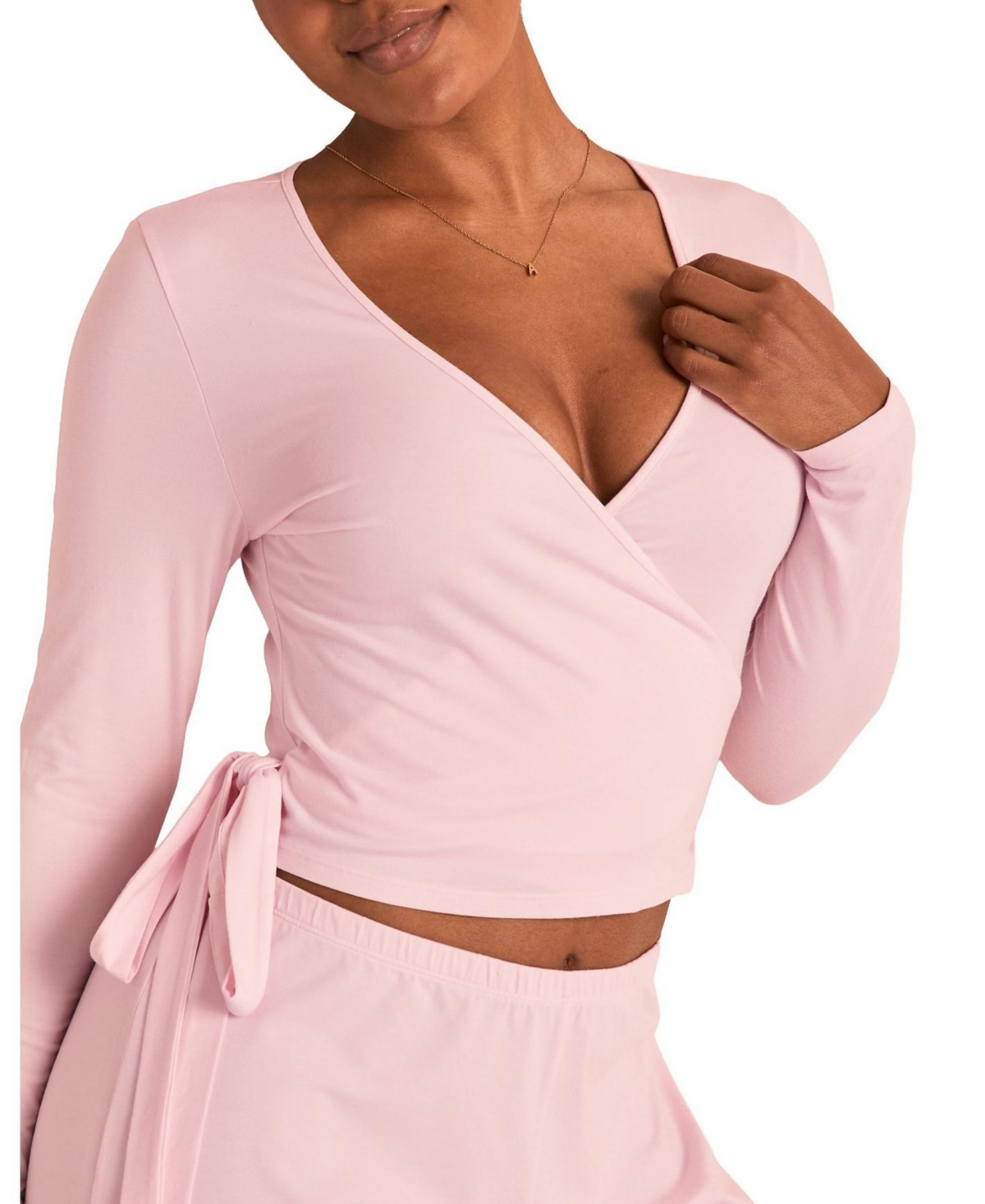 Click here for Adore Me Womens Jersey Ballet Wrap - Light pink prices