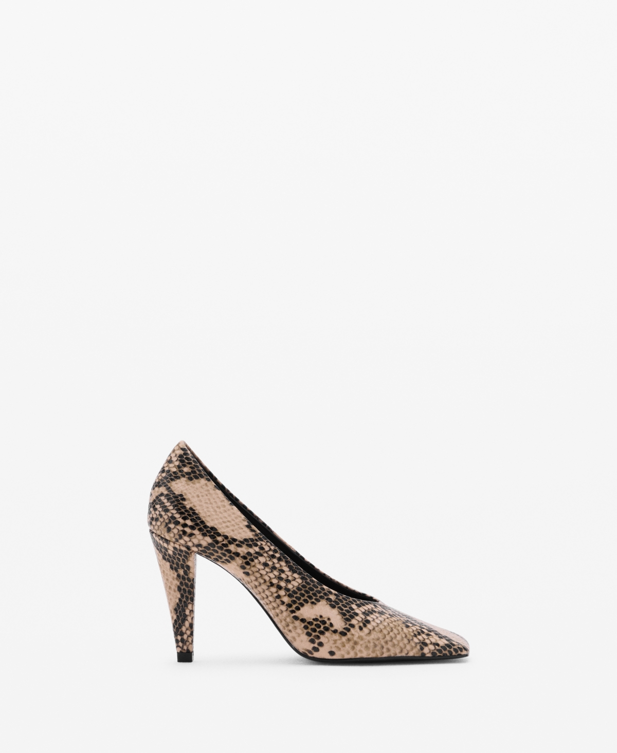 Click here for Mango Womens Animal-Print High Heeled Shoes - Beig... prices