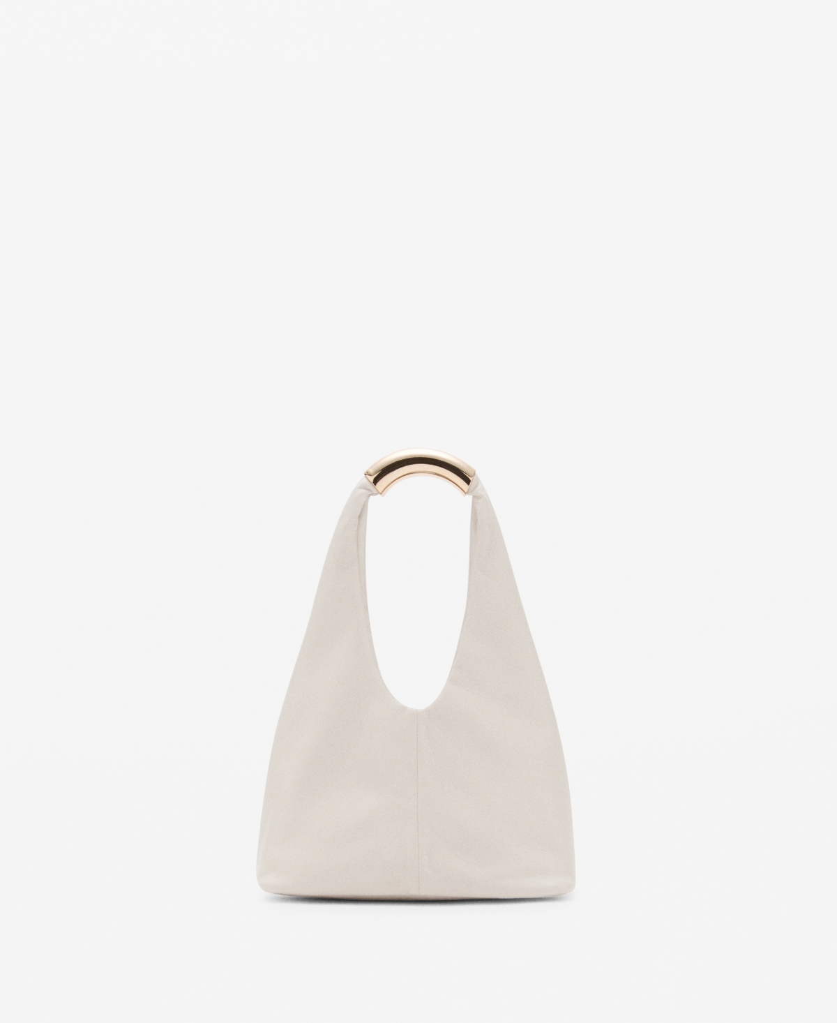 Click here for Mango Womens Metal Handle Handbag - Off White prices
