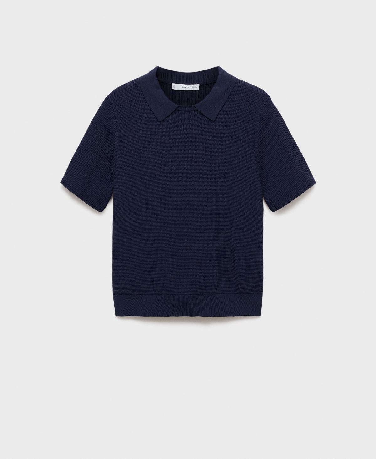 Click here for Mango Womens Shirt Collar Sweater - Dark Navy prices